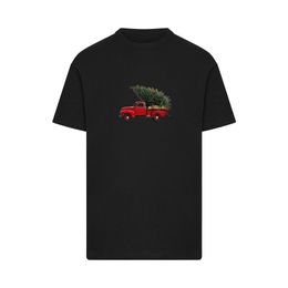 Mister Tee T-Shirt 'Christmas Tree Pickup' Herren Gr&ouml;&szlig;e M gr&uuml;n / rot / schwarz
