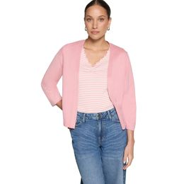 Zero Damen Strickjacke "Damen mit 3/4 Arm", rosa, Basic, Gr. 40, Obermaterial: 60% Viskose, 40% Baumwolle, Strickjacken, Plain/ ohne Details
