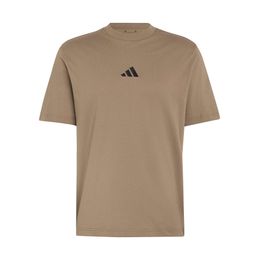 adidas Sportswear Funktionsshirt 'Essentials' Herren Gr&ouml;&szlig;e M dunkelbeige / schwarz