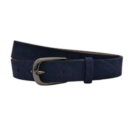 AnnaMatoni Damen Lederg&uuml;rtel "AnnaMatoni Damen Lederg&uuml;rtel in hochwertigem Velour Leder 3cm", blau, Gr. 110, 100% Leder, G&uuml;rtel