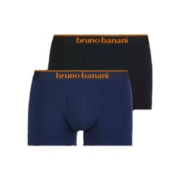 Bruno Banani Herren Boxershorts "Short 2Pack Quick Access", Gr. S, blau, Obermaterial: 93% Baumwolle, 7% Elasthan, kontrastfarbene Details,