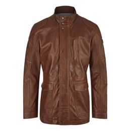 Bugatti Herren Blouson "BUANDIAMO", braun, Gr. 52, uni, Obermaterial: 100% Lammleder LEL. Futter: 100% Baumwolle CO. 100% Baumwolle CO., Jacken, mit