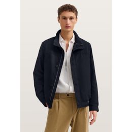 Bugatti Herren Blouson "Premium Suede", schwarz, Gr. 54, unifarben, 100% Polyester, Jacken, Regular Fit wasserabweisend