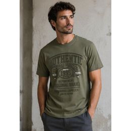 MAN'S WORLD MAN'S WORLD Herren T-Shirt, gr&uuml;n, Gr. XXXL, bedruckt, Single Jersey, Obermaterial: 100% Baumwolle, Shirts, Kurzarm, l&auml;ssige Passform, bedrucktes