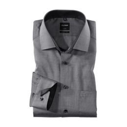 OLYMP Herren Businesshemd "Luxor modern fit", schwarz, Gr. 47, Web, Obermaterial: 100% Baumwolle, Hemden
