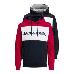 Jack & Jones Jack & Jones Sweatshirt Herren Gr&ouml;&szlig;e XXL nachtblau / rot / wei&szlig;