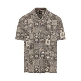Funky Buddha Hemd Herren Gr&ouml;&szlig;e M braun