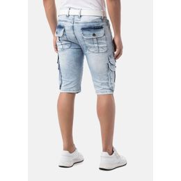 Cipo & Baxx CIPO & BAXX Herren Cargohose "CK306"iceblau, Gr. 30, unifarben, 97% Baumwolle, 3% Elasthan, Hosen, Mit praktischen Cargotaschen