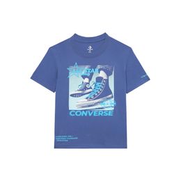 CONVERSE Shirt 'PHOTO REAL CNV SNKR' boy size 147/163 Turquoise / Indigo / Sky blue / White