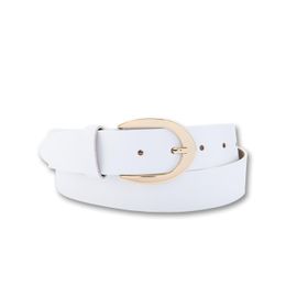 Bernd G&ouml;tz BERND G&Ouml;TZ Damen Lederg&uuml;rtel "Lederg&uuml;rtel mit hochwertiger Goldschlie&szlig;e, Business & Casual", wei&szlig;, Gr. 95, Rindsleder, G&uuml;rtel