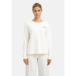 Smith & Soul SMITH & SOUL Damen Sweater, wei&szlig;, Gr. M, bedruckt, Sweatware, Material: 70% Baumwolle, 20% Modal, 10% Polyester, Sweatshirts, mit offenen Kanten