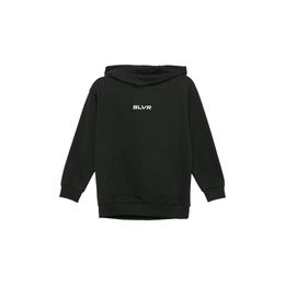 s.Oliver JUNIOR Jungen Hoodie, schwarz, Gr. 134, unifarben, Sweatware, Obermaterial: 100% Polyamid, Sweatshirts, mit Kapuze