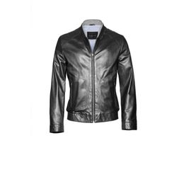 Bugatti Herren Lederjacke "BUGIRONIMO", schwarz, Gr. 58, uni, Obermaterial: 100% Lammleder LEL., Jacken, mit Stehkragen und Reisverschl&uuml;ssen