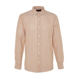 Trendyol Button Up Shirt male size M Taupe / White