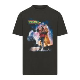 Merchcode Herren T-Shirt "Merchcode Back to the Future II Poster Oversize Tee", schwarz, Gr. XL, bedruckt, 100% Baumwolle, Shirts