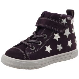 Lurchi M&auml;dchen Sneaker "Banja-TEX, Blinkschuh", Gr. 32, lila, Textil, Veloursleder, Schuhe, Klettboots mit Blinkfunktion, Gr&ouml;&szlig;enschablone zum Download