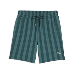 Puma Damen Sporthose "Puma Class 8" Shorts Herren", gr&uuml;n, Gr. M, bedruckt, Obermaterial: 40% Polyester, 60% Baumwolle. Seitentasche &ndash; Oben: 40%