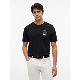 Tommy Hilfiger Damen T-Shirt "TH x Cadillac FOrmula 1 Team LOGO", schwarz, Gr. L, Jersey, Obermaterial: 100% Baumwolle, Shirts, Unisex Special