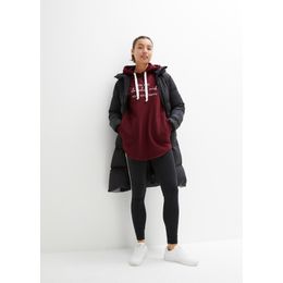 bonprix Damen Jogginganzug "Jogginganzug mit Long-Sweatshirt und Leggings (2-teilig)", rot, Gr. 48, mehrfarbig, Obermaterial: 60% Baumwolle, 40%