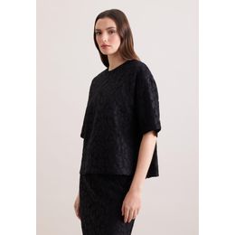 Seidensticker Damen Klassische Bluse, schwarz, Gr. 38, unifarben, 90% Polyamid, 10% Elasthan, Blusen, 1/2 Rundhals Uni