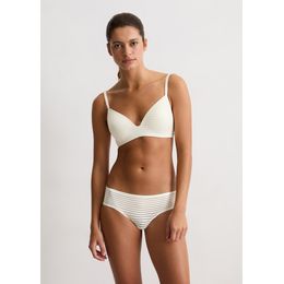 Marc O'Polo MARC O'POLO Damen Hipster "Second Skin Jaquard", Gr. L, wei&szlig;, Jacquard, Obermaterial: 90% Polyamid, 10% Elasthan, Unterhosen, elastisch, Spitze,