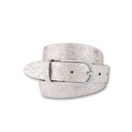 Bernd G&ouml;tz BERND G&Ouml;TZ Damen Lederg&uuml;rtel "Lederg&uuml;rtel mit gl&auml;nzend changierendem Metalleffekt", wei&szlig;, Gr. 105, Rindsleder, G&uuml;rtel