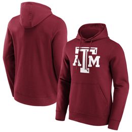 Fanatics Damen Kapuzenpullover "Fanatics Hoodie Texas A&M Aggies Primary Logo Graphic", rot, Gr. M, 80% Baumwolle, 20% Polyester, Pullover