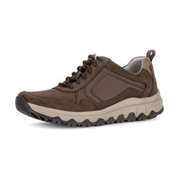 ROLLINGSOFT Herren Sneaker, Gr. 10,5, braun, Nubukleder, Textil, Schuhe, Freizeitschuh, Halbschuh, Schn&uuml;rschuh mit Anziehlasche, Weite G