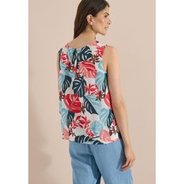 Cecil Damen Blusentoplight alabaster wei&szlig;, Gr. L, bedruckt, Web, Obermaterial: 86% Viskose, 14% Nylon, Blusen, allover-Print, Sommertop, Viskosemix
