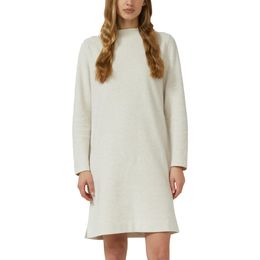 s.Oliver Damen Sweatkleid, beige, Gr. 46, unifarben, Sweatware, Obermaterial: 50% Baumwolle, 50% Polyester, Kleider, langarm, mit Stehkragen