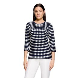 Betty Barclay Damen 3/4-Arm-Shirt "Damen mit Rundhalsausschnitt", blau, Gr. 44, Jersey, Obermaterial: 62% Polyester, 36% Viskose, 2% Elasthan,