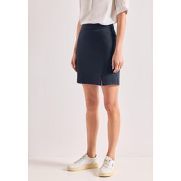 Street One Damen Minirock, blau, Gr. 38, unifarben, Web, 95% Baumwolle, 5% Elasthan, R&ouml;cke, Middle Waist