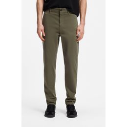 BOSS Orange Herren Chinohose "Tapered-fit", gr&uuml;n, Gr. 38, Web, Obermaterial: 97% Baumwolle, 3% Elasthan, Hosen, Aus komfortabler Stretch-Baumwolle