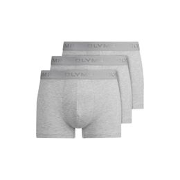 OLYMP Herren Boxershorts "OLYMP Boxershorts (3er-Pack)", Gr. XL, grau, 90% Baumwolle, 5% Elasthan, 5% Viskose, Unterhosen