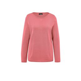 GOLDNER Damen Strickpullover "Pullover mit U-Boot-Ausschnitt aus Baumwoll-Viskose-Mix", rot, Gr. 42, Obermaterial: 60% Viskose CV. 40% Baumwolle CO.,