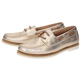 Sioux Damen Schn&uuml;rschuh "Nakimba-700", Gr. 37, gold, Obermaterial: 100% Ziegenleder goatskin. 100% Gummi rubber., Schuhe
