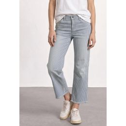 Street One Damen Comfort-fit-Jeans, grau, Gr. 29, gestreift, Jeans, 99% Baumwolle, 1% Elasthan, Jeans, Middle Waist