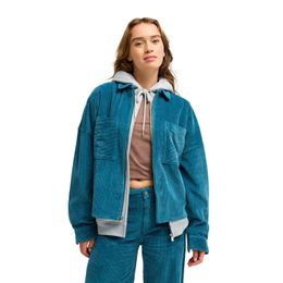 Roxy Damen Outdoorjacke "Chilled Out Washed", blau, Gr. XS, Obermaterial: 100% Baumwolle., Jacken