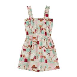 WE Fashion Kleid M&auml;dchen Gr&ouml;&szlig;e 158/164 kitt / cognac / mint / weinrot