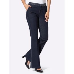 Heine Damen Bootcut-Jeans, Blau, Gr. 34, Bootcut, Material: Baumwolle