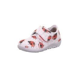 Superfit M&auml;dchen Hausschuh "HAPPY OCTI, WMS: mittel", Gr. 26, rot, Textil, Wolle, Schuhe, Klettschuh mit Schurwolle, Gr&ouml;&szlig;enschablone zum Download