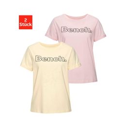 Damen T-Shirt, Bunt, Gr. 32/34, Bench. Loungewear, T-Shirts, 100% Baumwolle