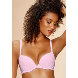 Damen Push-up-BH, Bunt, Gr. 70B, petite fleur by Lascana, Push-Up-BHs, Material: Baumwolle