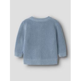 name it M&auml;dchen Strickjacke "NBNBUBBA LS KNIT CARD NOOS", Gr. 56ashley blau, Strick, Obermaterial: 100% Baumwolle, unifarben, Strickjacken, in dezent