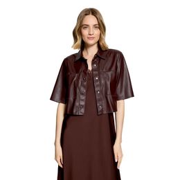 Vera Mont Damen Lederjacke "Damen kurzarm", braun, Gr. 40, Obermaterial: 100% Polyurethan, 100% Polyester. Futter: 95% Polyester, 5% Elasthan, Jacken