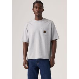 Levi's LEVI'S Herren T-Shirt "SS WORKWEAR PKT TEE", grau, Gr. S, Jersey, Obermaterial: 100% Baumwolle, Shirts, mit Brusttasche