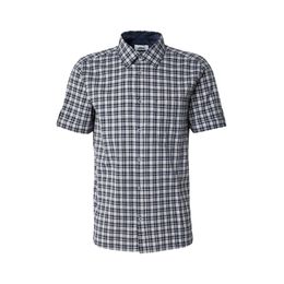 s.Oliver Button Up Shirt male size S Dark blue / Grey / White