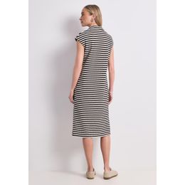 Street One Damen Midikleid, schwarz-wei&szlig;, Gr. 36, gestreift, Web, 75% Baumwolle, 25% Polyester, Kleider, im Streifendesign