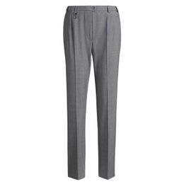GOLDNER Damen Stoffhose "Kurzgr&ouml;&szlig;e Elegante Stretchhose mit B&uuml;gelfalten", grau, Gr. 26, Obermaterial: 53% Polyester PES. 43% Schurwolle WV. 4%