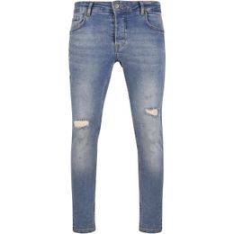 2Y Premium Herren Bequeme Jeans "2Y Premium Herren 2Y Skinny Fit Jeans", blau, Gr. 34, unifarben, 100% Baumwolle, Jeans